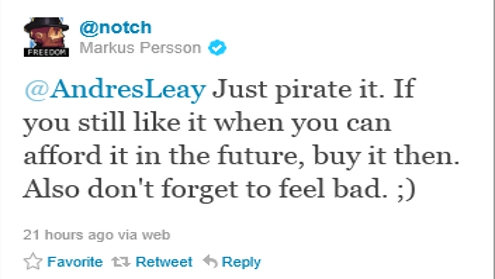 Can’t Afford Minecraft or Notch’s Other Video Games? Just Pirate them ...